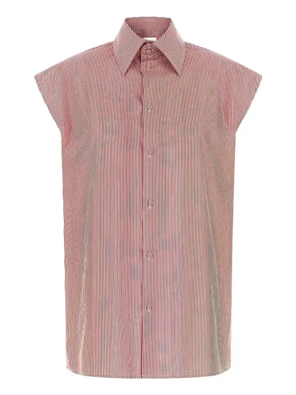 ARMARIUM Striped Pointed-collar Shirt - Red