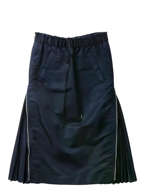 Sacai Pleated Midi Skirt - Blue