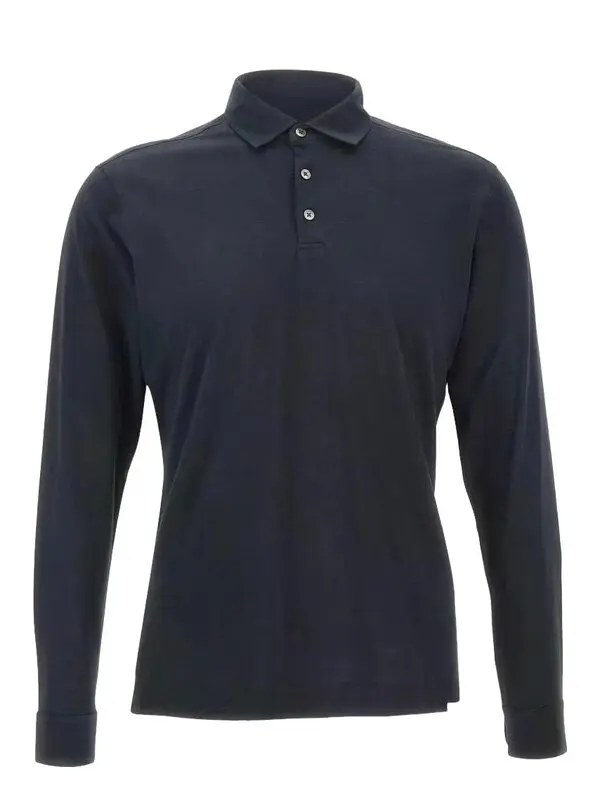 DIKTAT Long-sleeve Polo Shirt - Blue