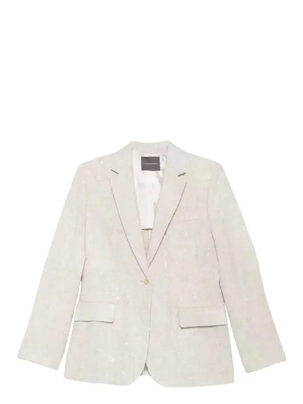 Lorena Antoniazzi Sequin Single-breasted Blazer - Neutrals