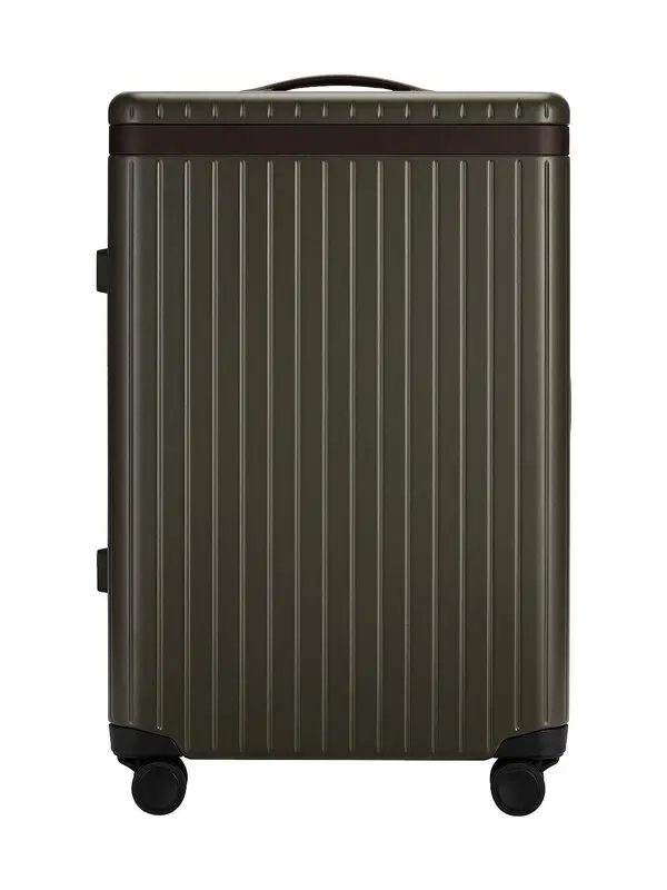 CARL FRIEDRIK The Check-in Suitcase - Dark Olive & Chocolate