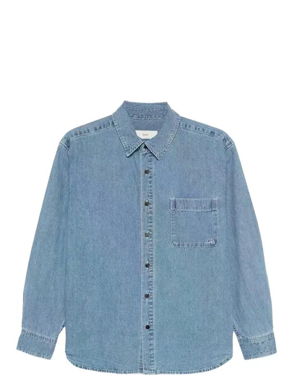 DUNST Button-up Shirt With Pocket - Blue