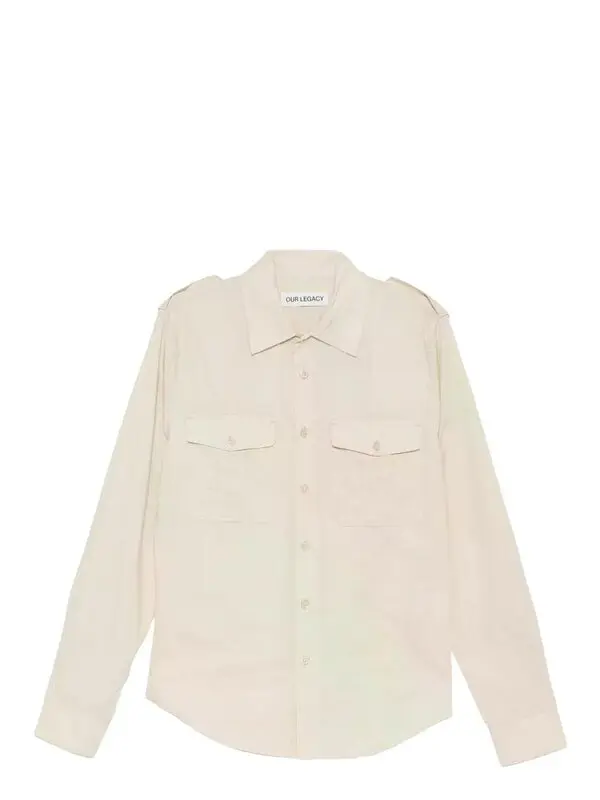 Our Legacy Lean Chest-pockets Shirt - Neutrals