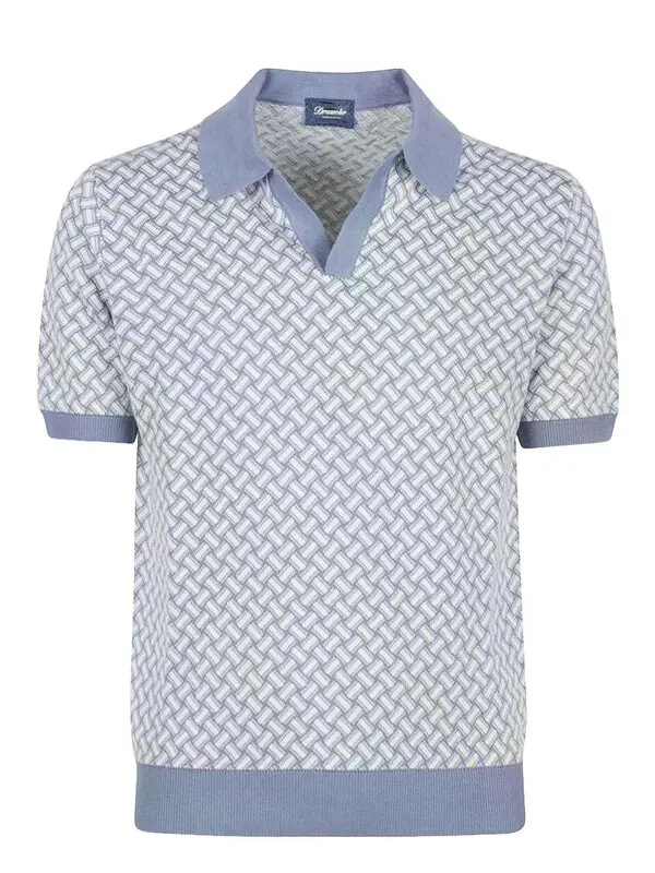 DRUMOHR Polo-collar T-shirt - Blue