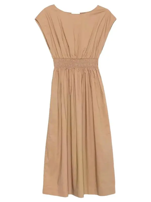 ROBERTO COLLINA Crew-neck Midi Dress - Neutrals
