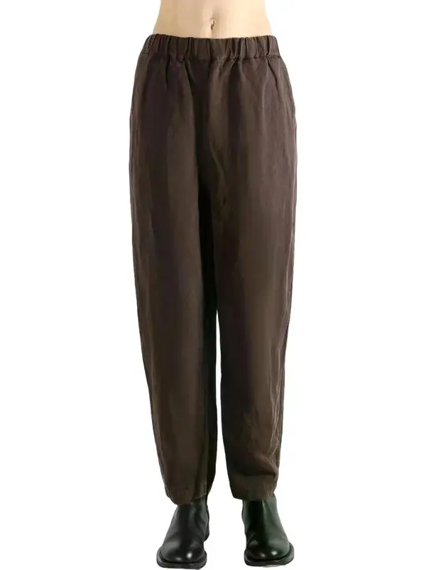 CASEY CASEY Fabi Elastic-waistband Trousers - Brown