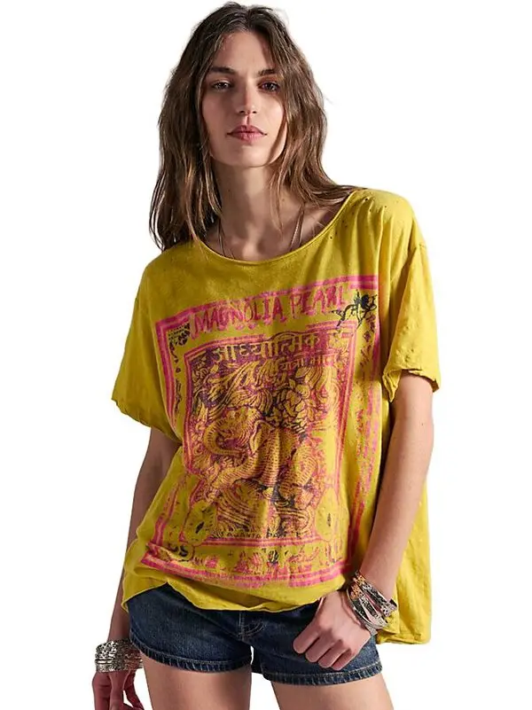 MAGNOLIA PEARL Spiritual Walk Tee - Yellow