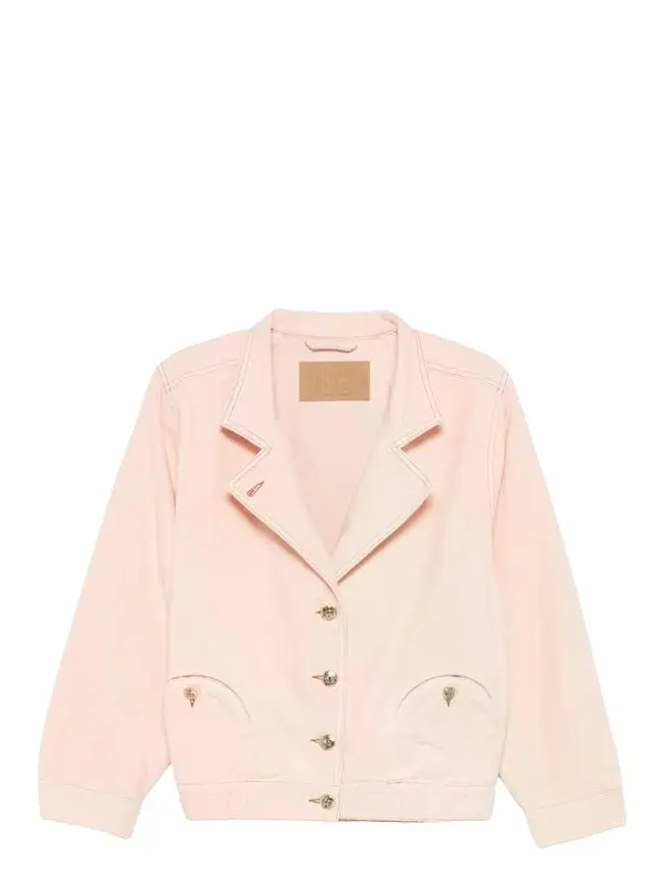 BLAZÉ MILANO Topstitched Button Coat - Pink