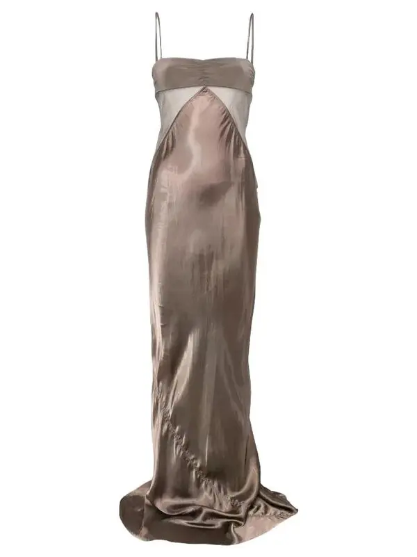 Rick Owens Combo Slip Gown - Brown