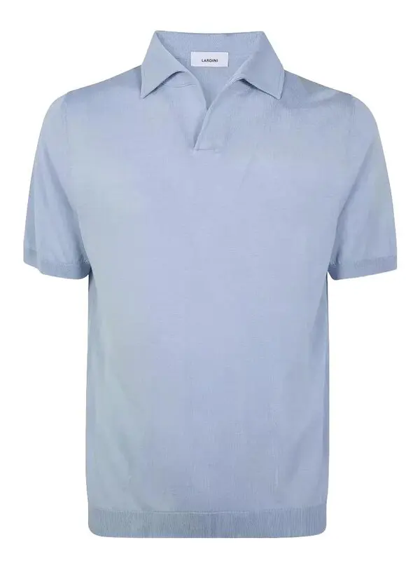 LARDINI Short-sleeve Polo Shirt - Blue
