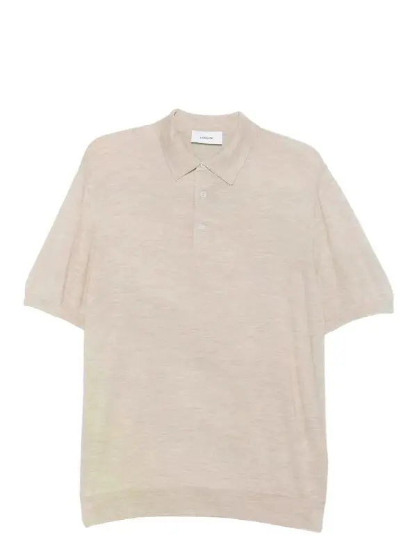 LARDINI Short-sleeve Polo Shirt - Neutrals