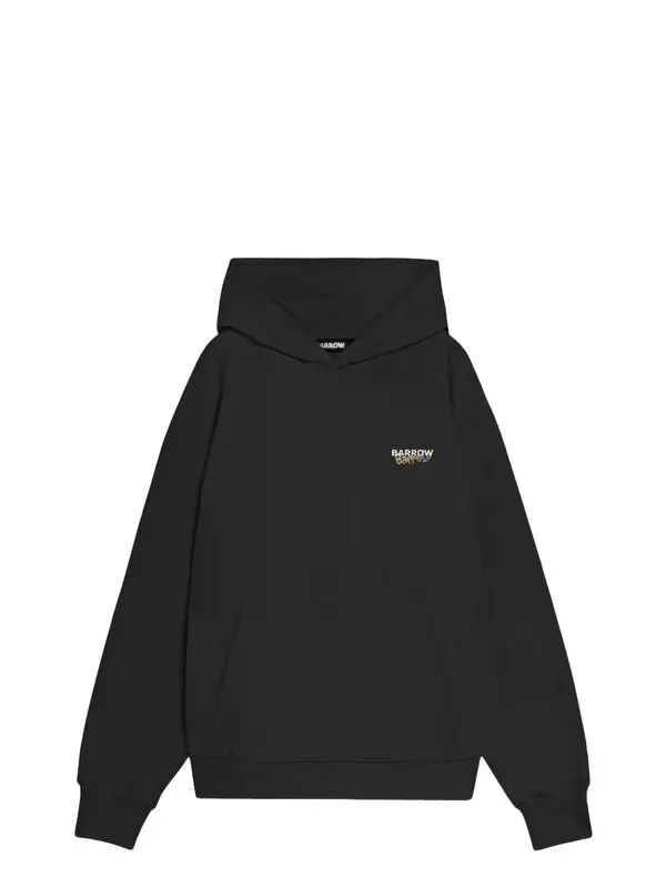 BARROW Graphic Print Hoodie - Black
