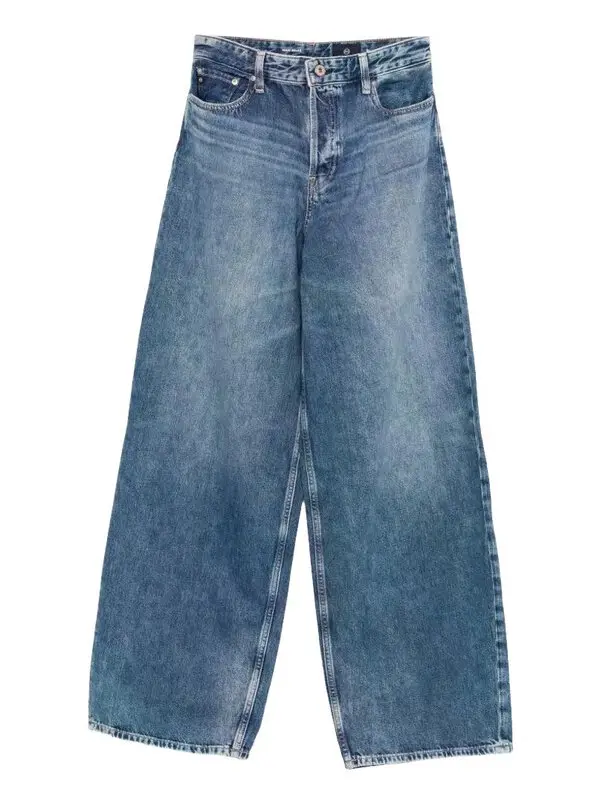 Ag Maxi Relax Raw-hem Jeans - Blue