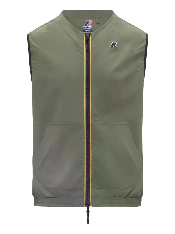 K-WAY Zip Sleeveless Coat - Green