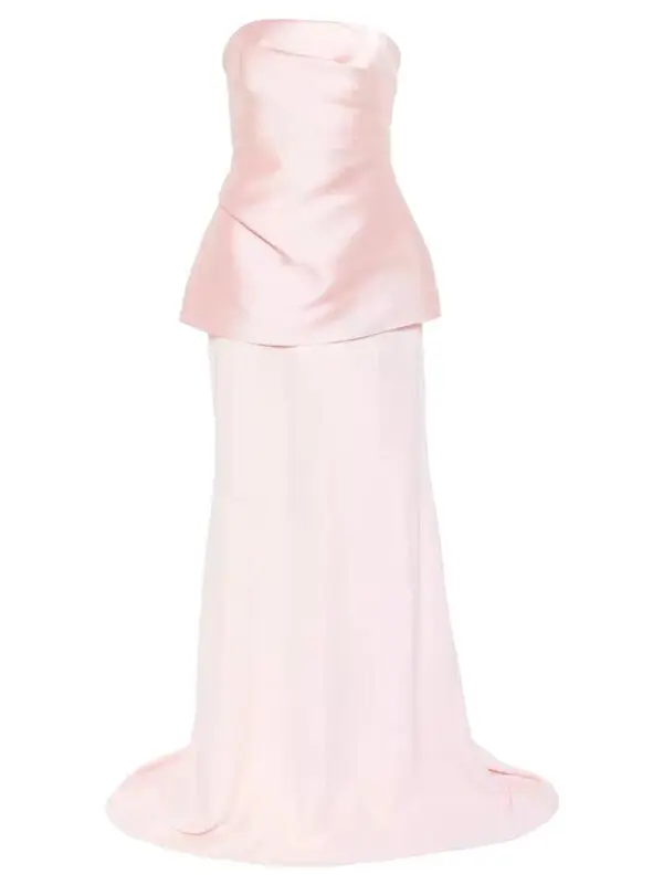 Solace London Alia Strapless Maxi Dress - Pink