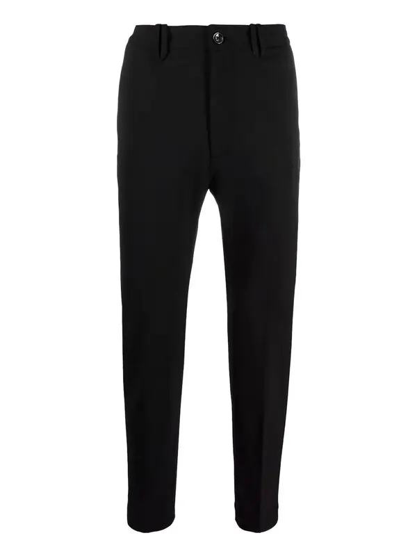 NINE:INTHE:MORNING Pressed-crease Wool-blend Tailored Trousers - Black
