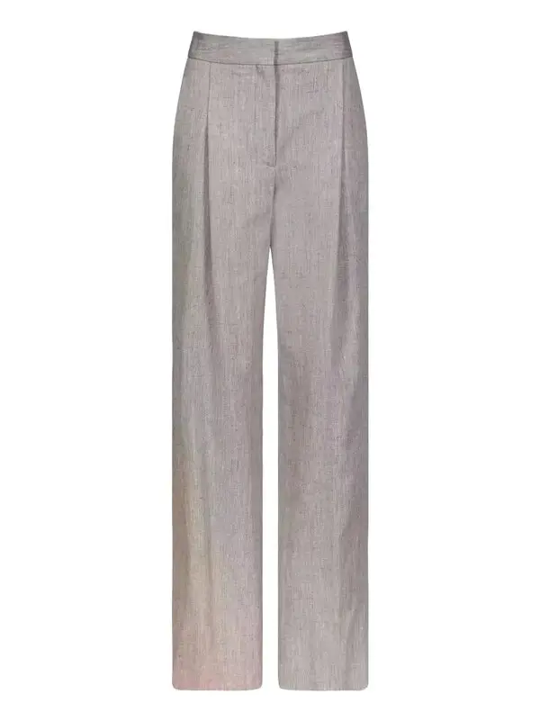 Loulou De Saison Pleated Straight Leg Trousers - Grey