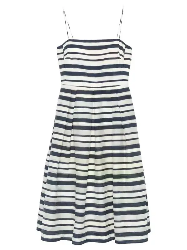 Ralph Lauren Striped Midi Dress - Blue