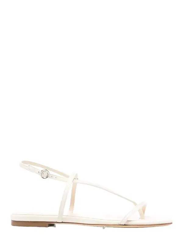 AeydĒ Strappy Flat Sandals - White