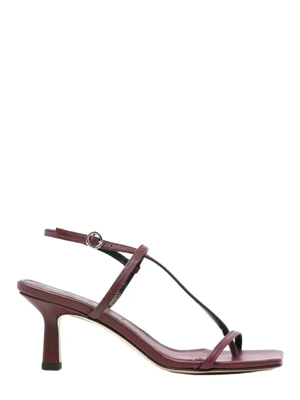 AeydĒ Strappy Square Toe Sandals - Red