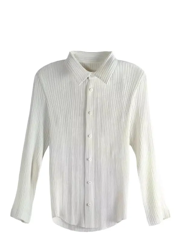 Issey Miyake Pleated Buttoned Shirt - Neutrals