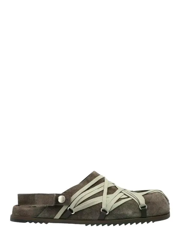 Rick Owens Megalace Mules - Brown