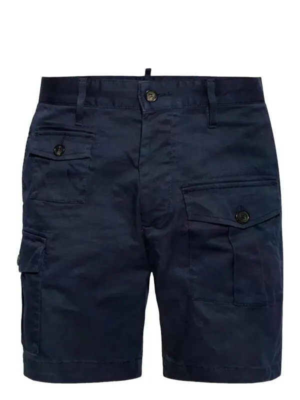 Dsquared2 Buttoned Cargo Shorts - Blue
