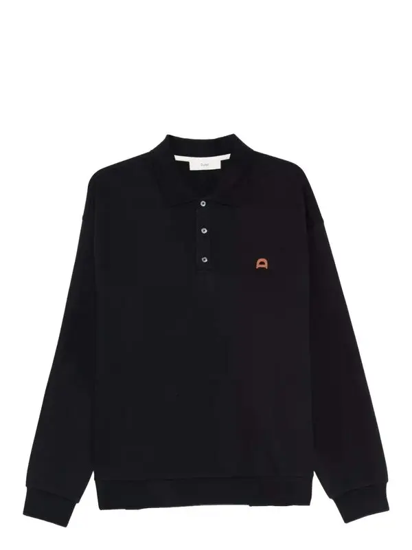 DUNST Button Logo Polo Shirt - Blue