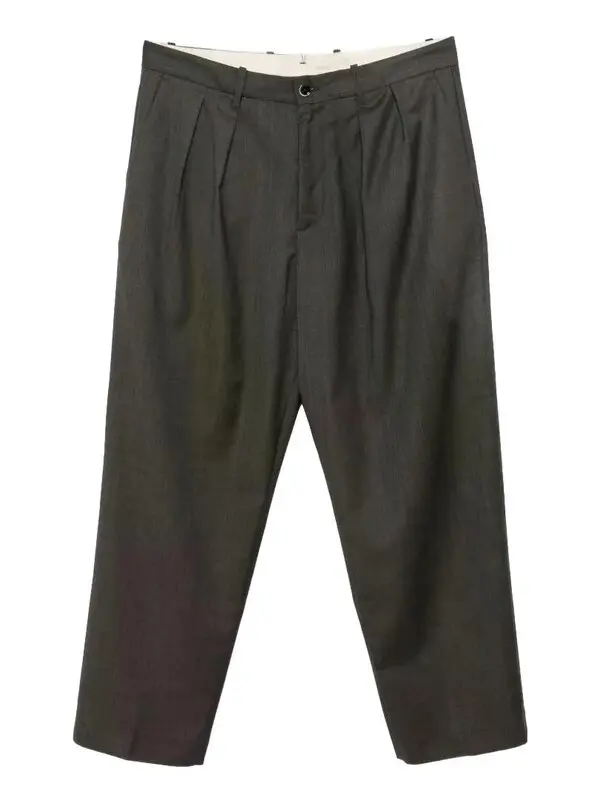 NINE:INTHE:MORNING Kai Pleated Trousers - Brown
