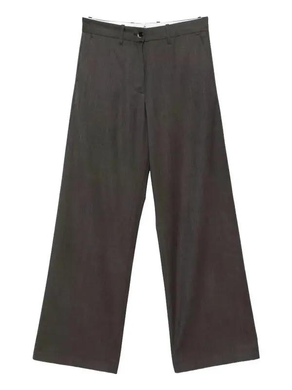 NINE:INTHE:MORNING Wide Leg Palazzo Pants - Brown