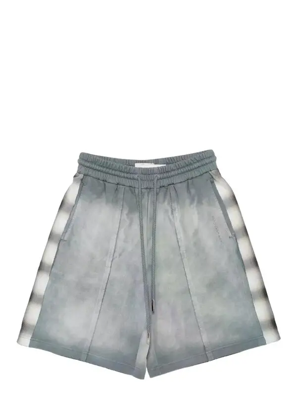 FENG CHEN WANG Check-trim Shorts - Grey