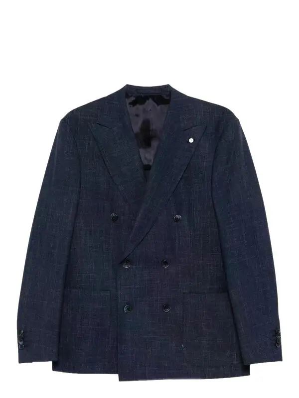 LUIGI BIANCHI MANTOVA Double-breasted Blazer - Blue