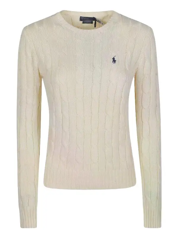 Polo Ralph Lauren Cable-knit Crewneck Jumper - Neutrals
