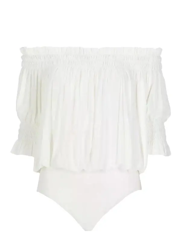 Norma Kamali Ruffled Body - White