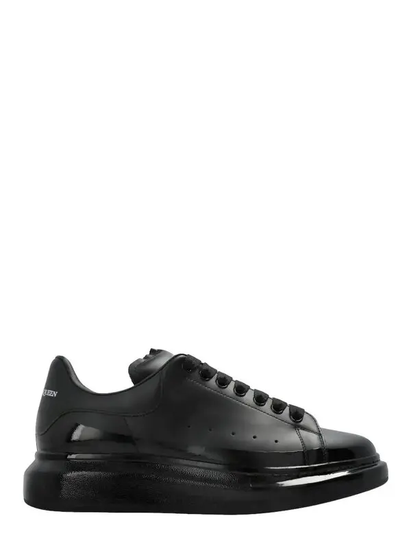 Alexander McQueen Oversized Leather Sneakers - Black