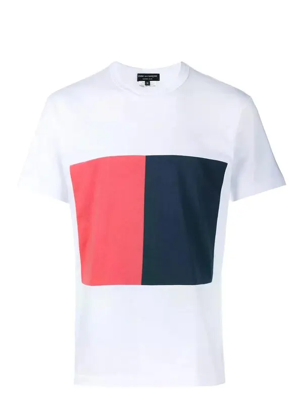 Comme Des Garçons Colour Block T-shirt - White