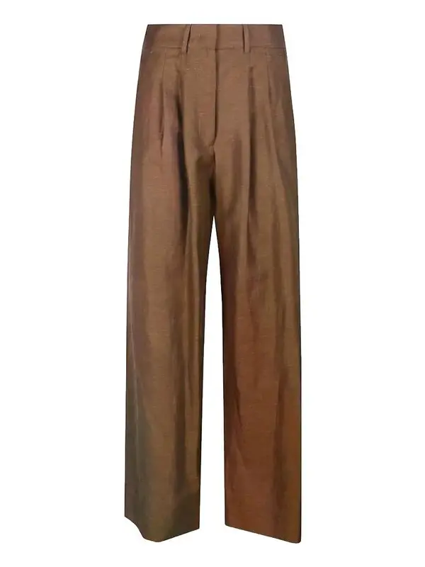 PT TORINO Pleated Trousers - Brown