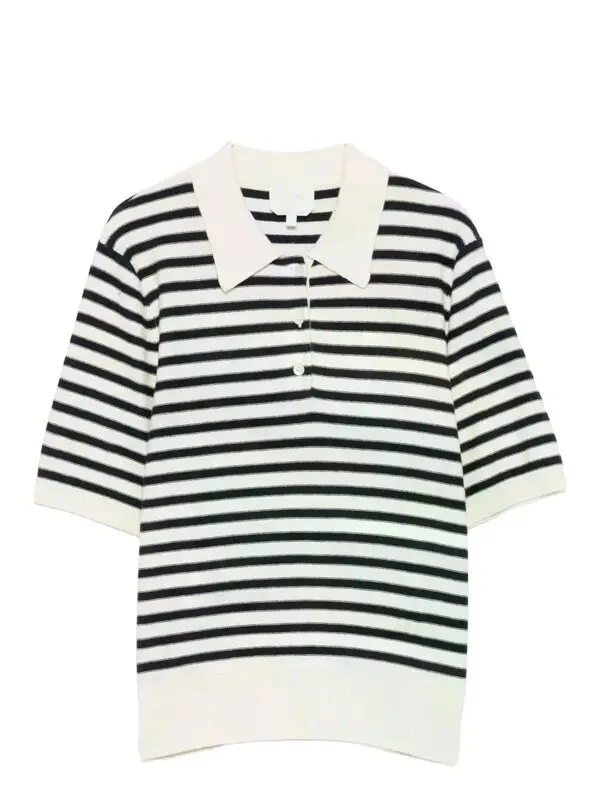 A.p.c. Striped Polo Top - Neutrals