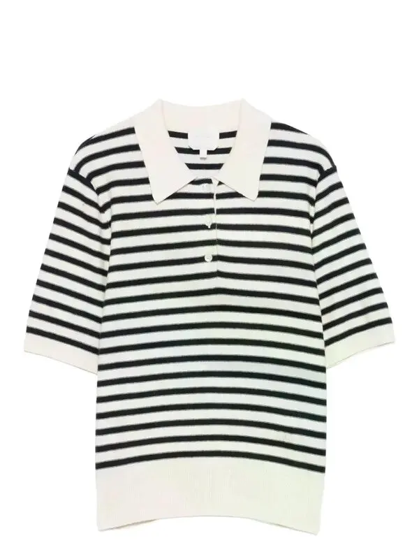 A.p.c. Striped Polo Top - Neutrals