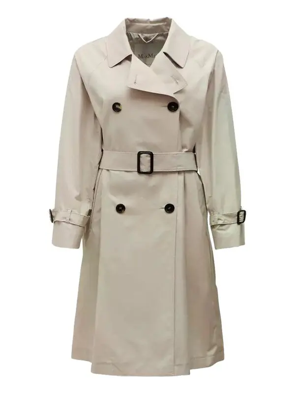 Max Mara Buttoned Belted Coat - Neutrals