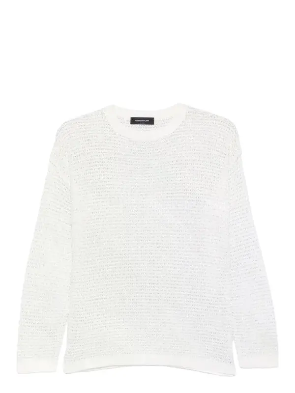Fabiana Filippi Crew-neck Knitted Sweater - White
