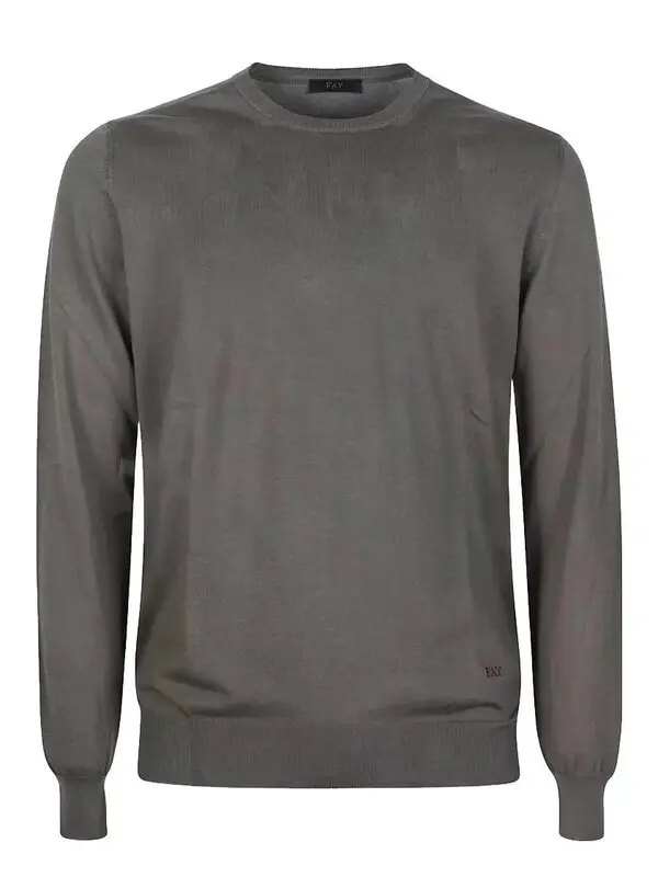 FAY Crew-neck Sweater - Grey