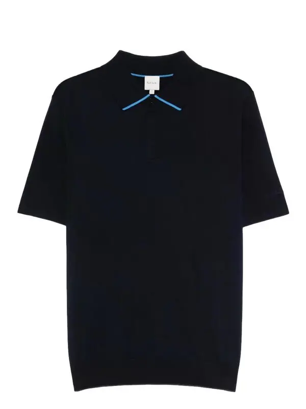 Paul Smith Contrast-trim Polo Shirt - Blue