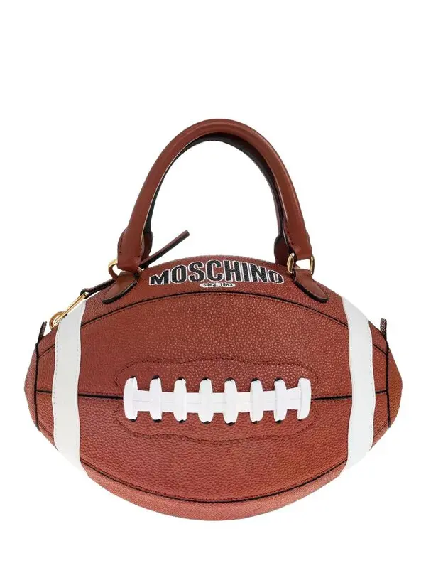 Moschino Football Top Handle Tote - Brown