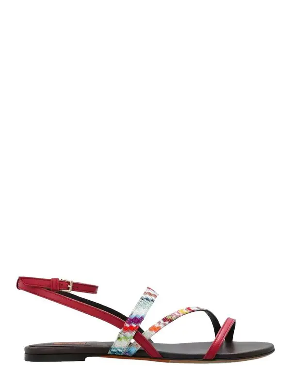 Missoni Strap Detail Sandals - Red
