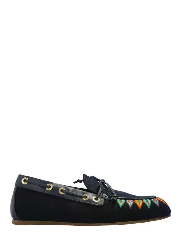 Etro Embroidered Eyelet Sneakers - Blue