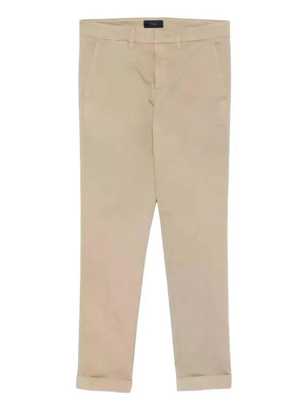 FAY Turned-up Trousers - Neutrals
