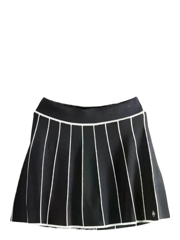 MALBON Striped Pleated Mini Skirt - Blue