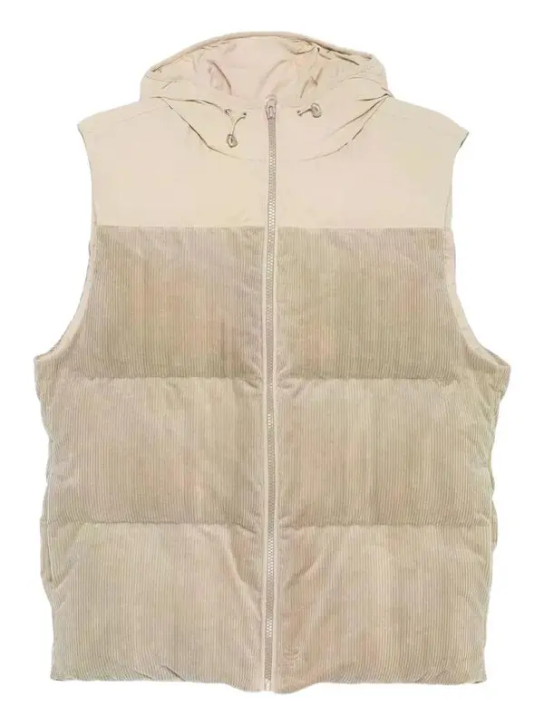 PROFUOMO Panelled Corduroy Gilet - Neutrals
