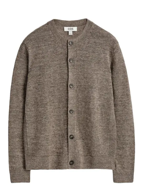 Cos Knitted Linen Cardigan - Beige